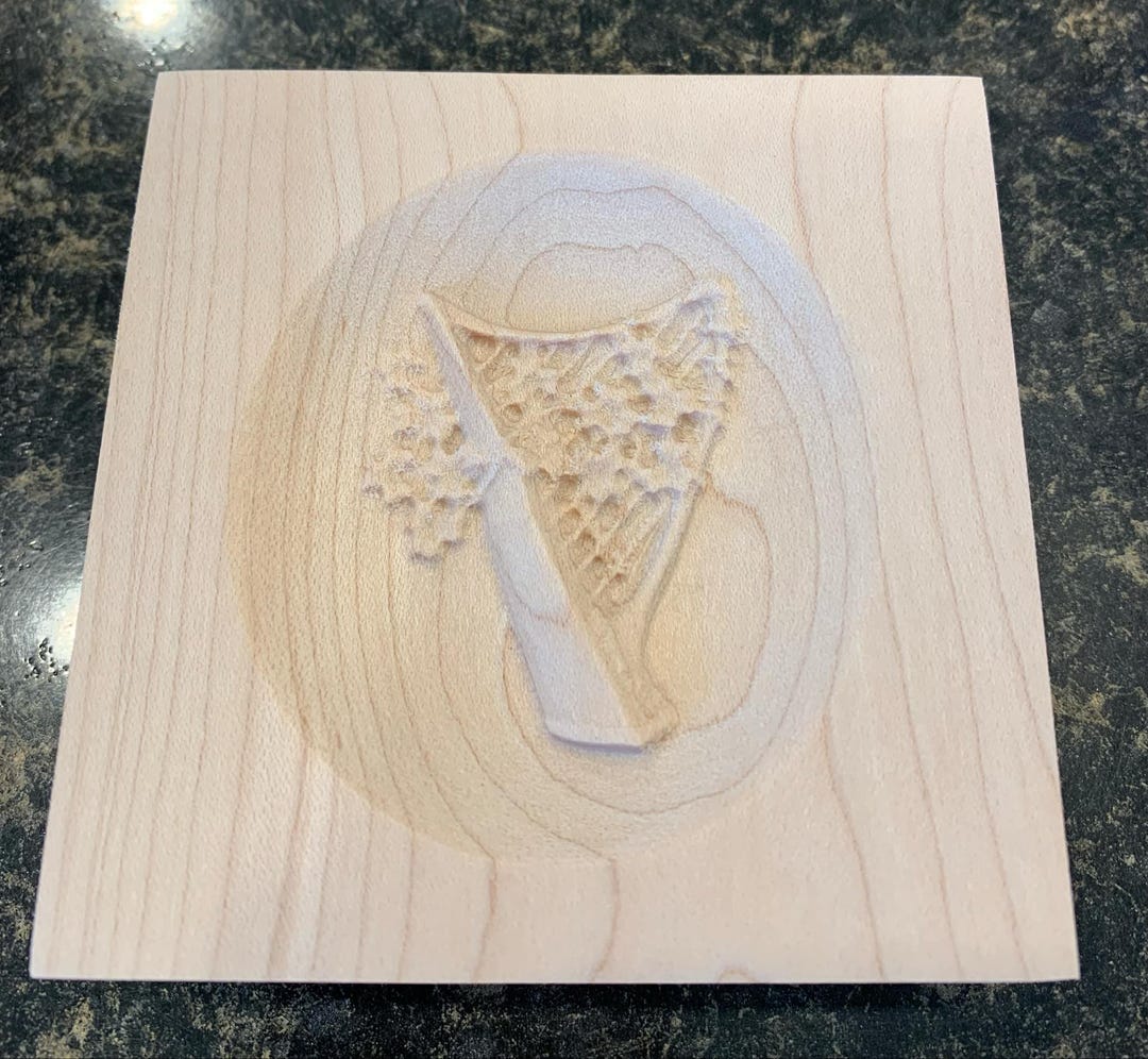 Celtic Harp 2 Engraving Trim Wood, Corner Trim Block, Door Trim Block ...