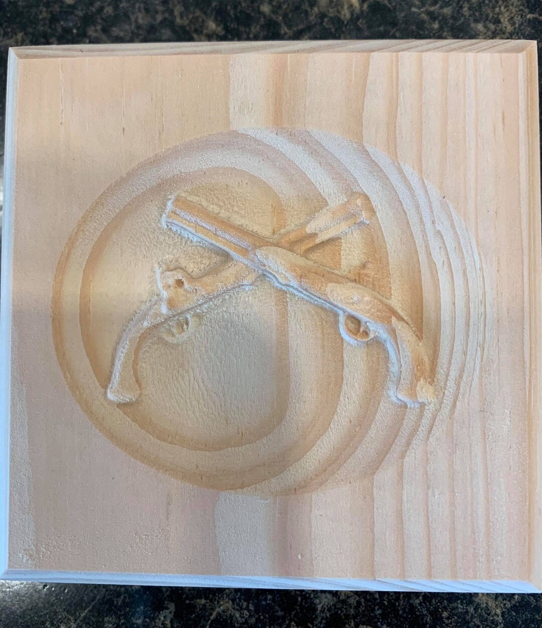 Crossed Flintlock Engraving Trim Wood, Corner Trim Block, Door Trim ...