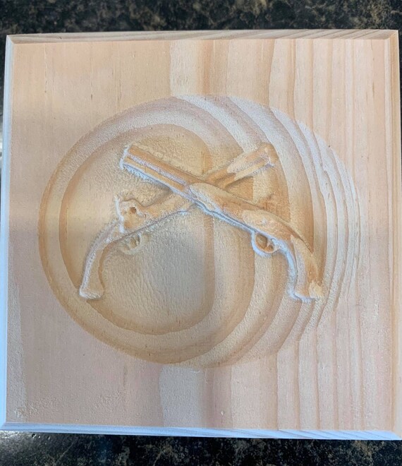 Crossed Flintlock Engraving Trim Wood Corner Trim Block Door | Etsy