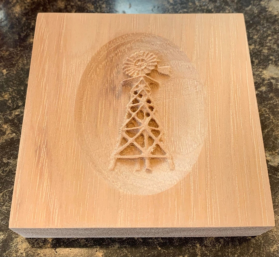 Farm Windmill Engraving Trim Wood, Corner Trim Block, Door Trim Block ...