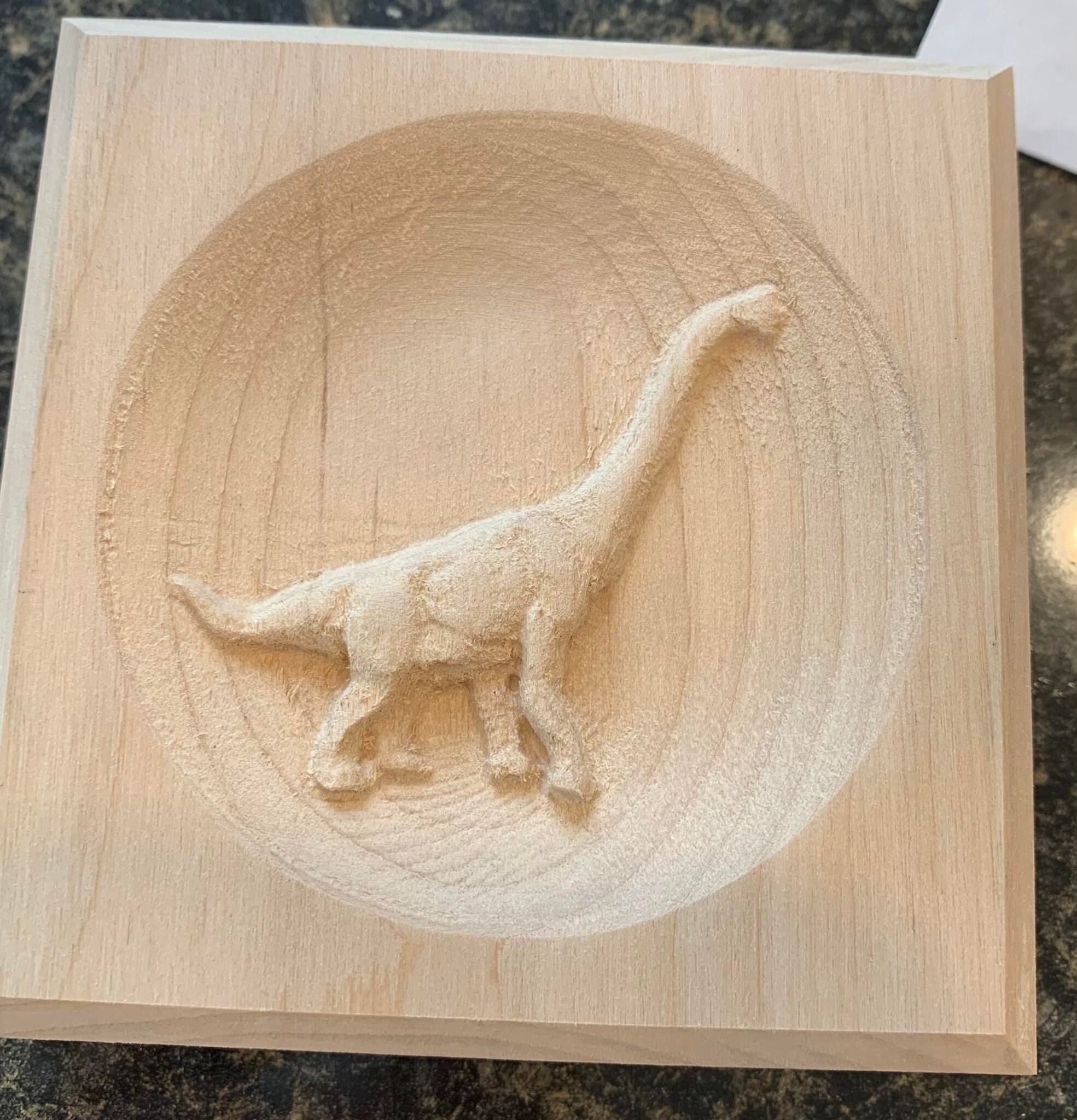 Brachiosaurus Dinosaur Engraving Trim Wood, Corner Trim Block, Door ...