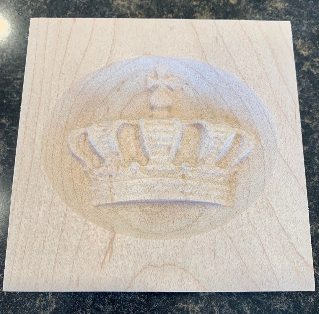 Engraved Crown Wood Trim Block: Home Decor Rosette - Etsy
