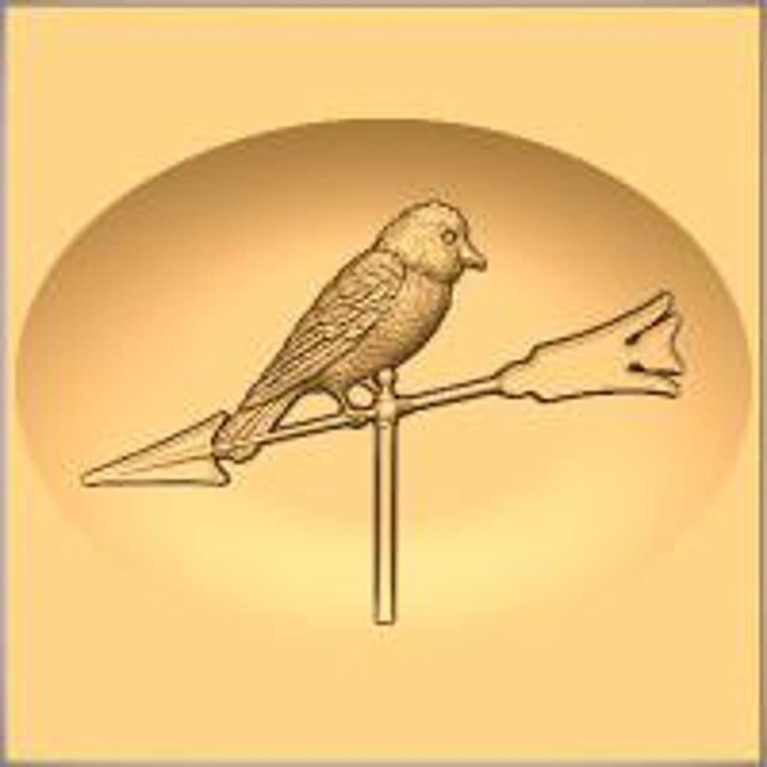 Crow Weathervane Wood Corner Trim Block: Engraved Rosette - Etsy