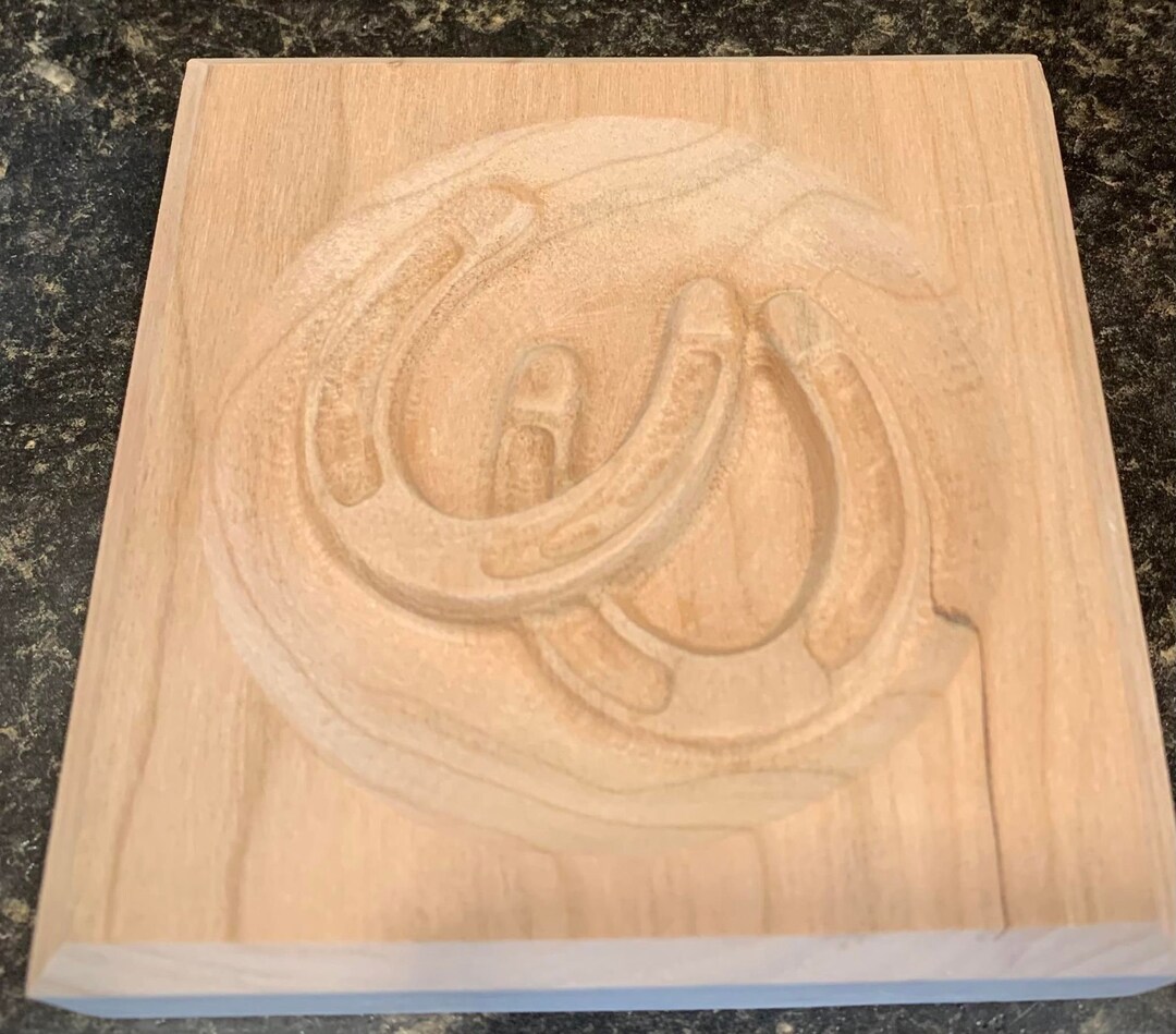 Double Horseshoe Engraving Trim Wood, Corner Trim Block, Door Trim ...
