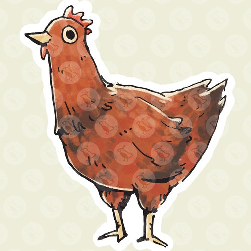 Chicken Face Bumper Sticker Chicken Sticker Chicken Coop - Etsy