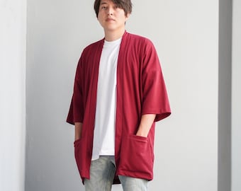 Men's Mustard Japan Kimono Cardigan Man Noragi Coat - Etsy