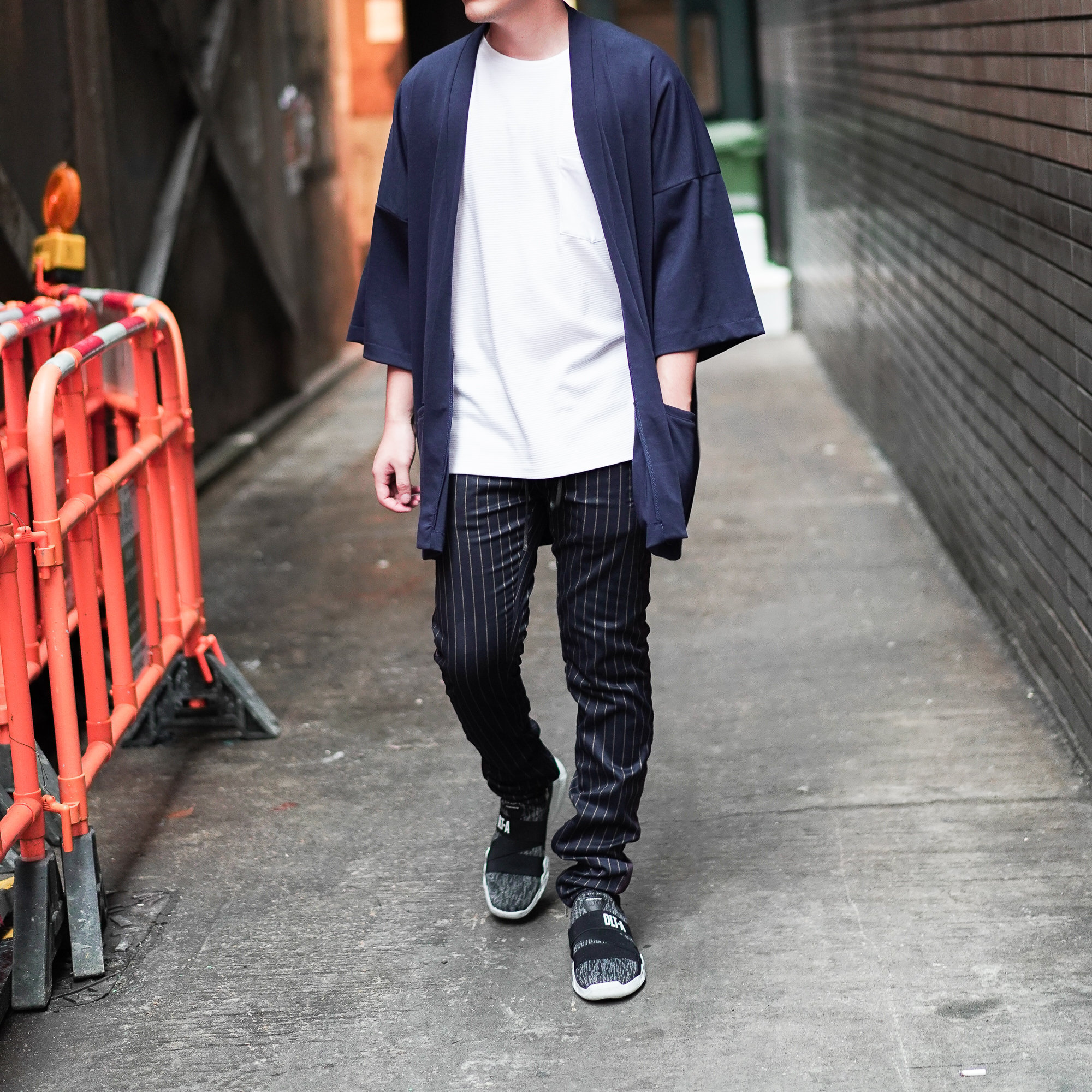Men's Navy Japan Kimono Cardigan, Man Noragi Coat, Unisex Oversized ...