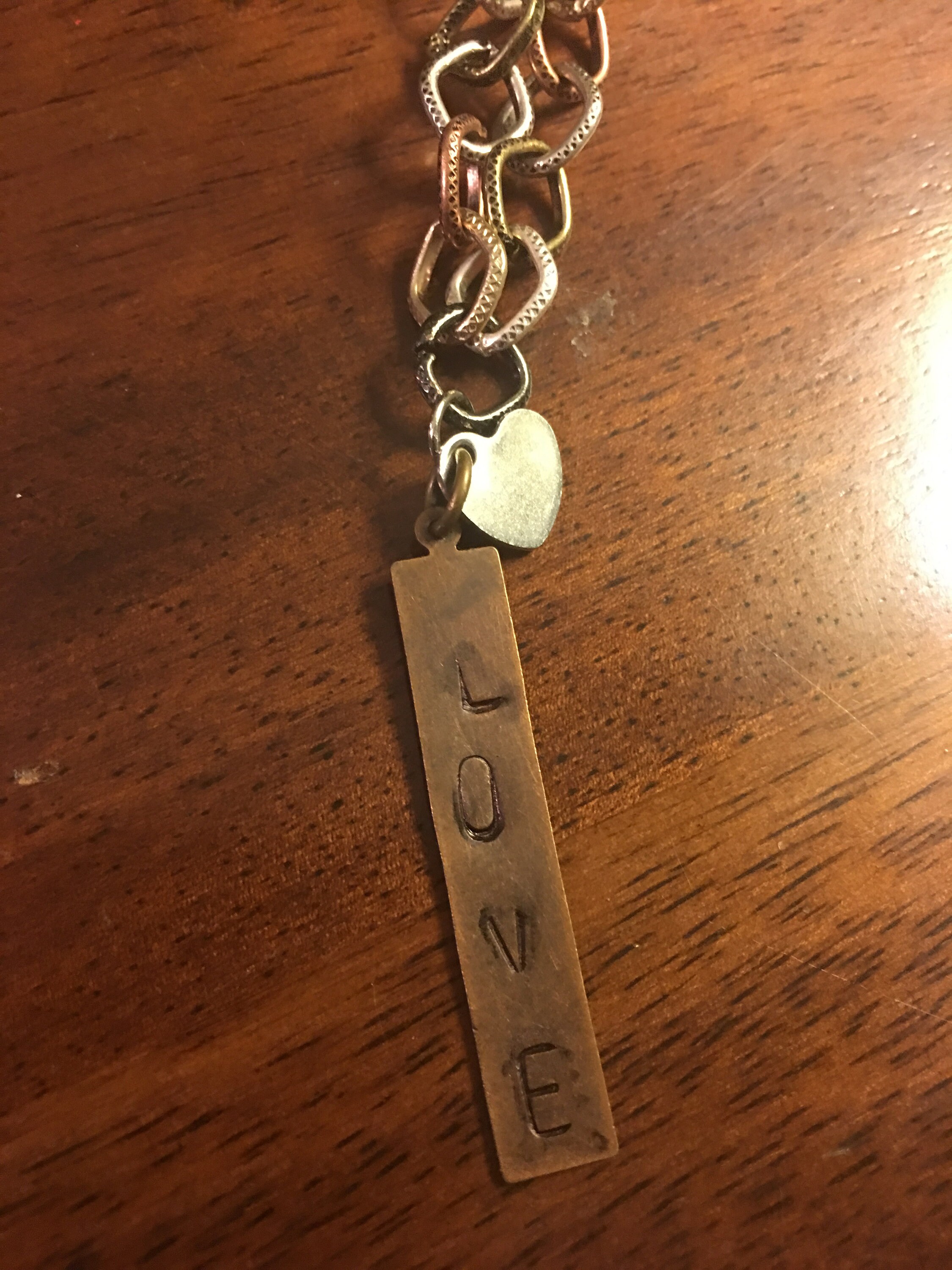 Hand Stamped Multi Metal Heart Charm Cheap Inexpensive Bronze - Etsy