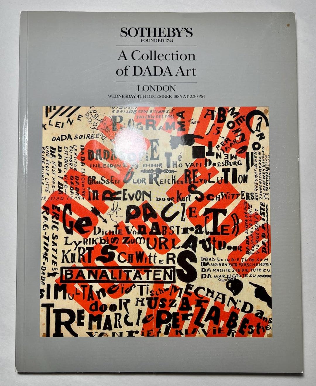 Sotheby’s Auction Catalog Collection DADA Art 1985 Softcover Dadaism ...