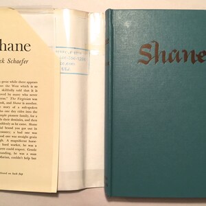 Shane - Jack Schaefer (rare Western 1st Edition Early Printing 1949 ...