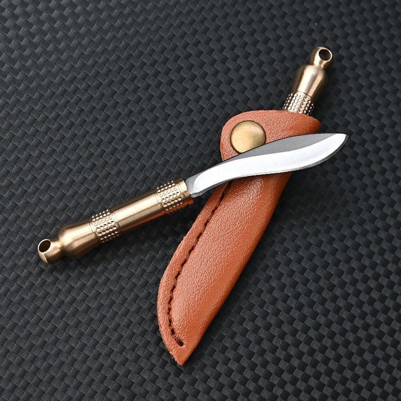 Mini Pirate Machete Knife Stainless Steel Blade and Brass Handle - Etsy
