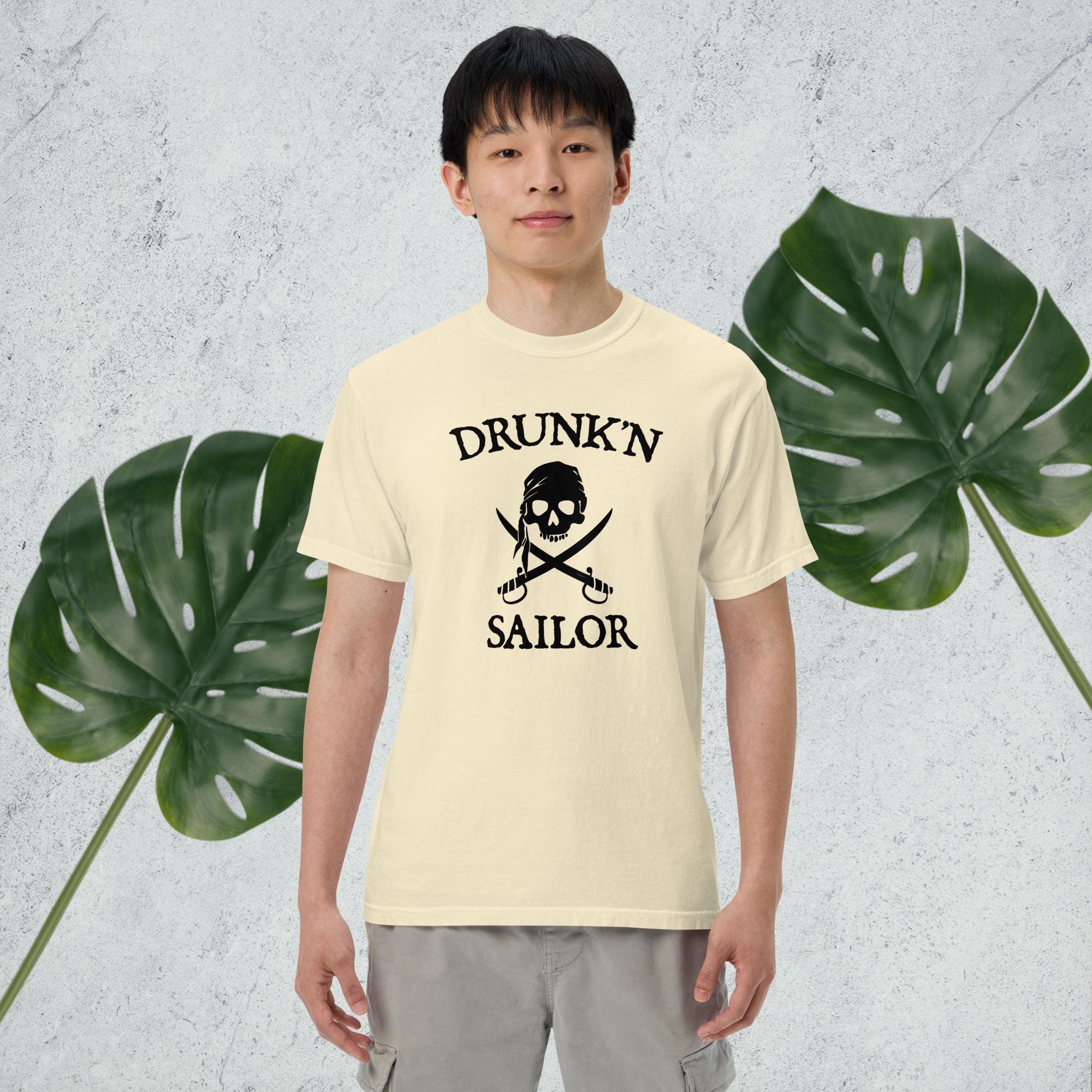 Drunk’n Sailor Pirate Comfort Colors T-shirt - Black Logo - Etsy