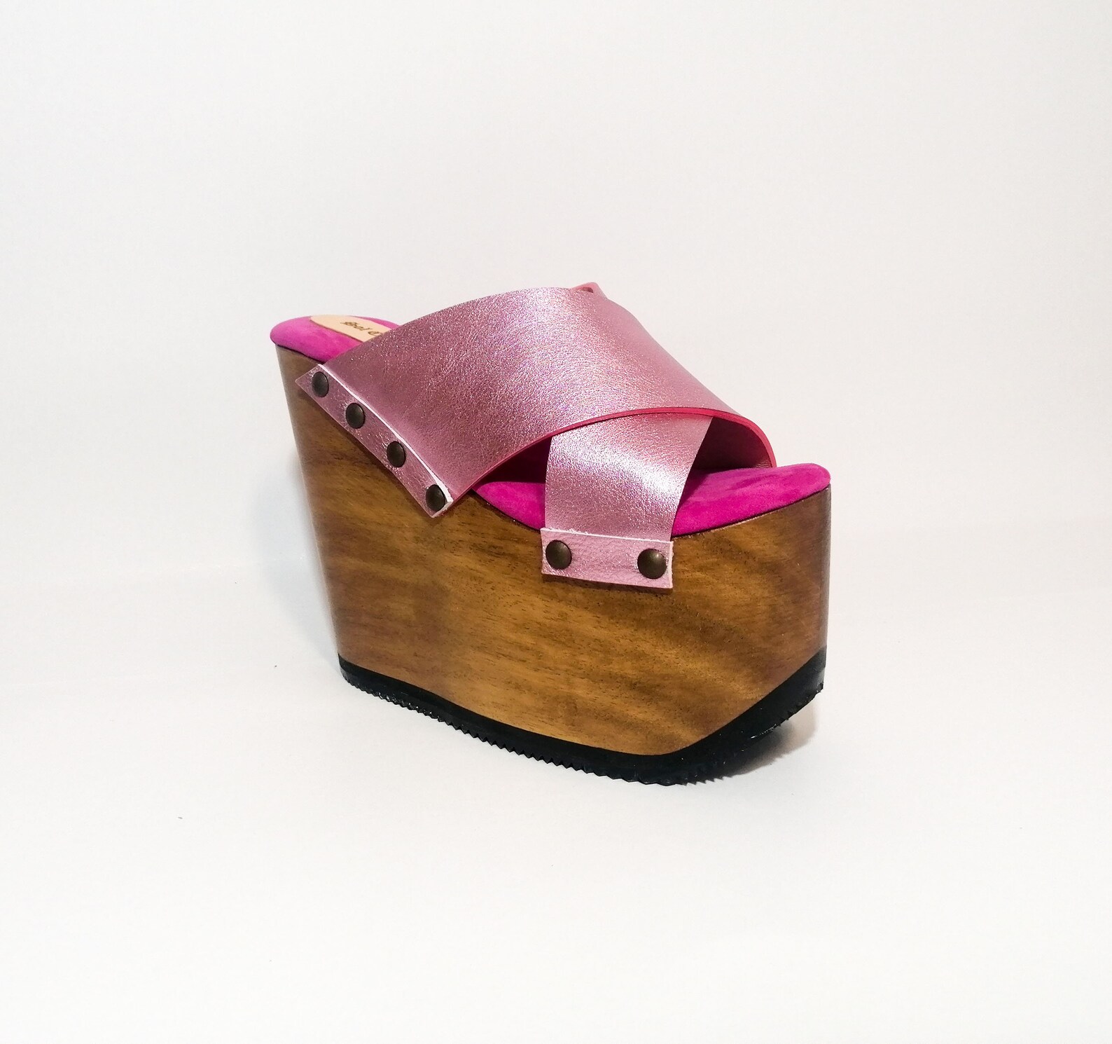 90s Style Platform Sandals Made of Leather - Etsy