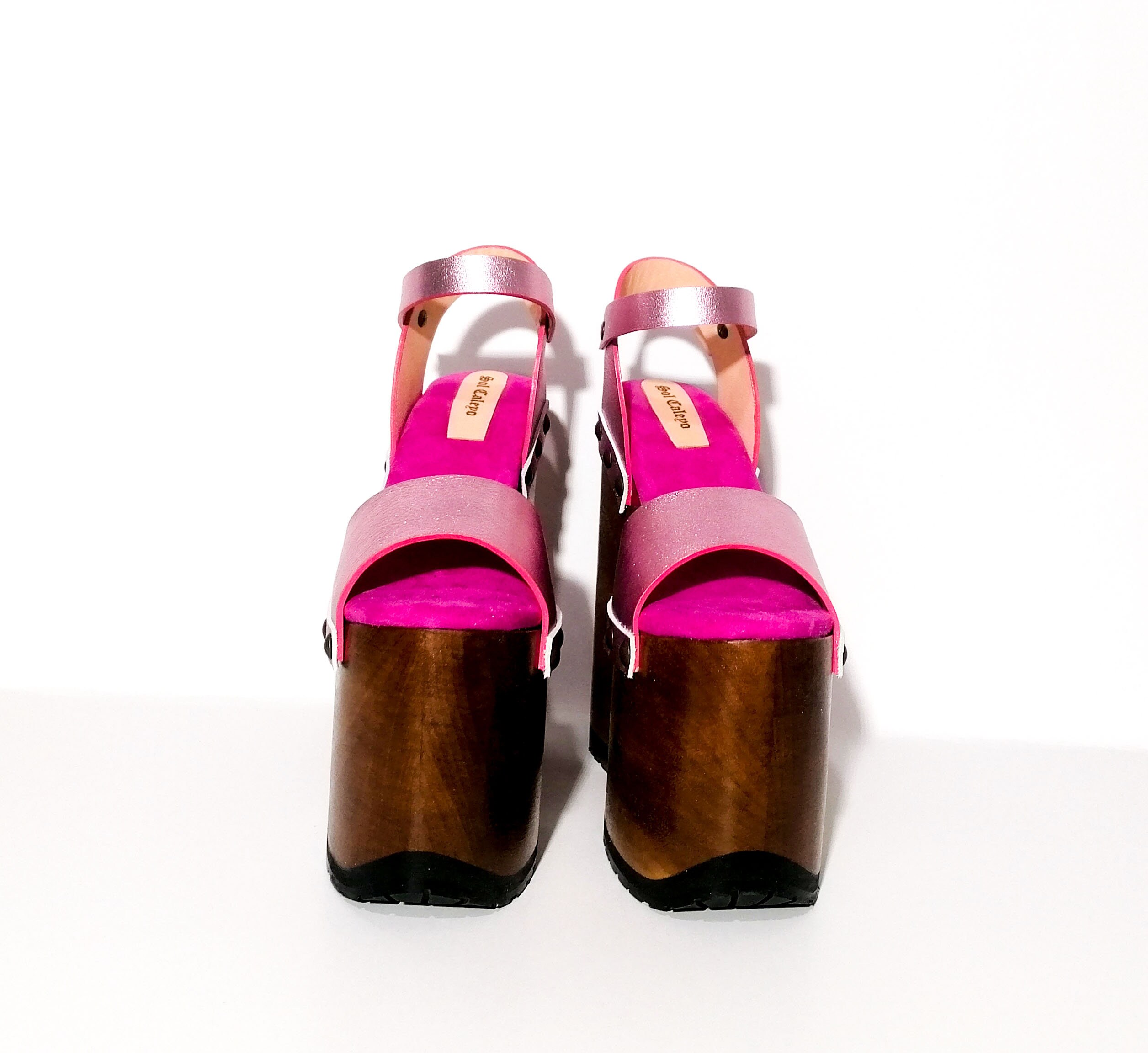 Platform Clog Super High Heel 70s Style Platform Sandals Made - Etsy