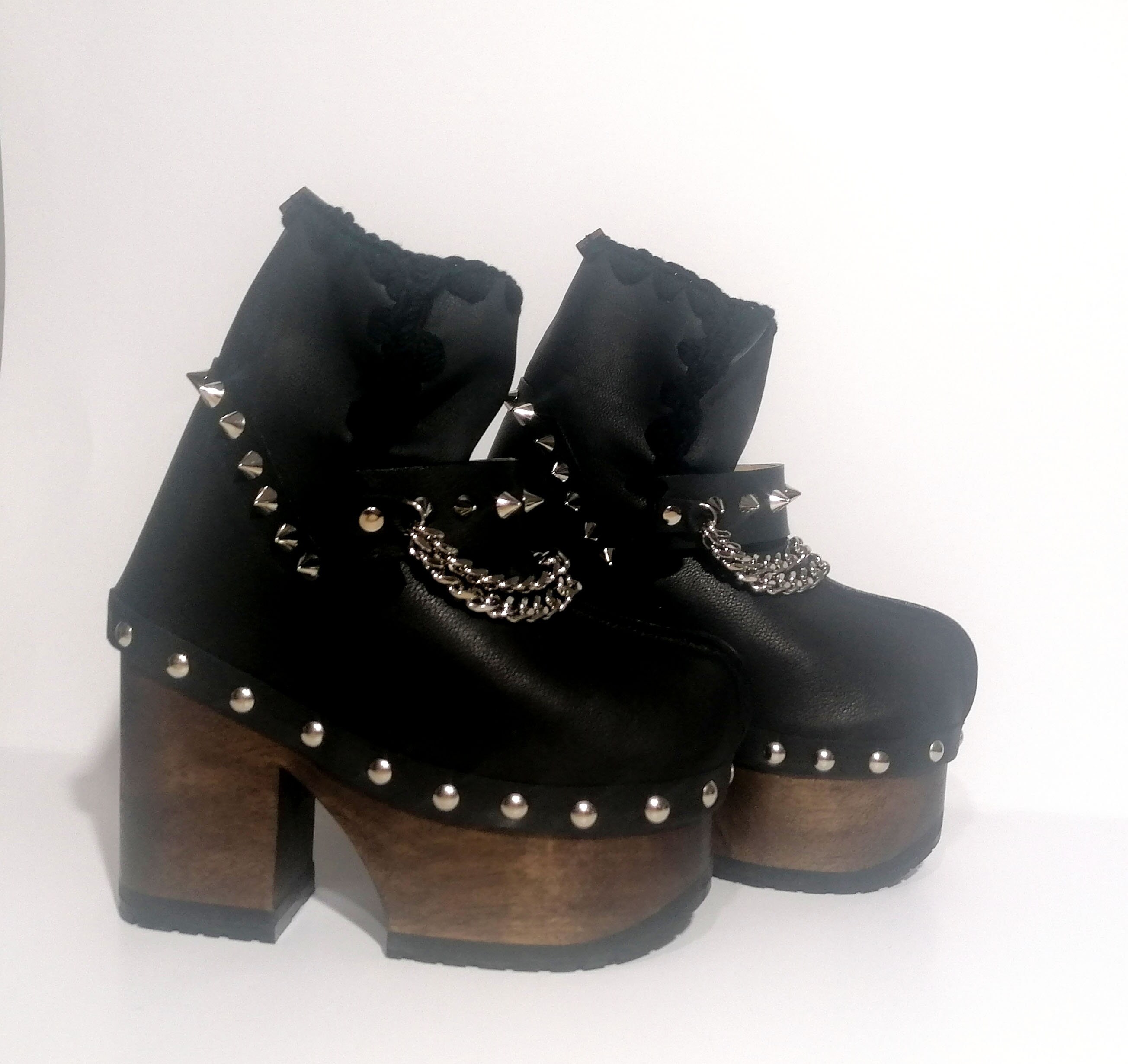 Platform Boots Made of Wood - Etsy