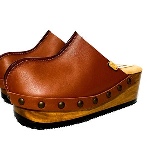 Unique Handmade Leather Clogs With Wood, Vintage, and Platform Flair ...