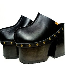 Vintage-inspired Wooden Clogs With Bell-style Heels, Timeless Elegance ...