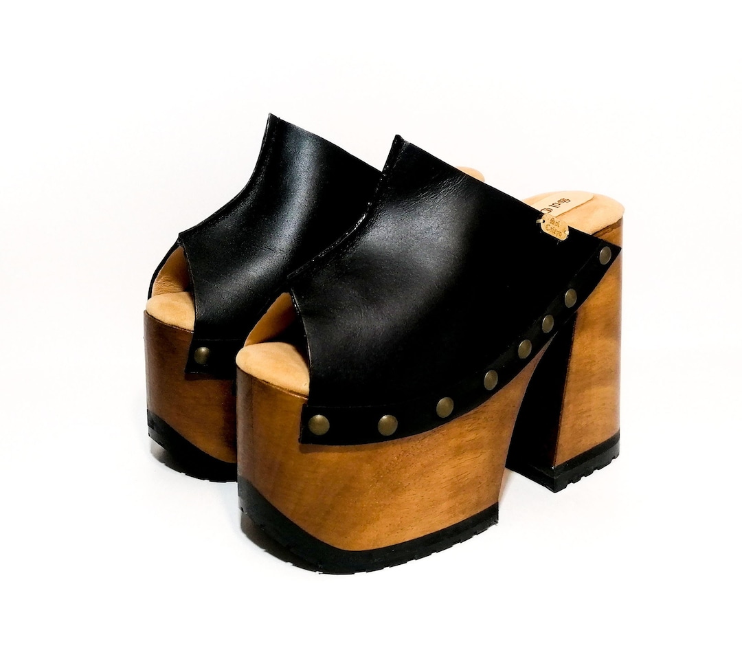 Retro Glamor Revived: Embrace the 70s With Super High Heel Leather ...