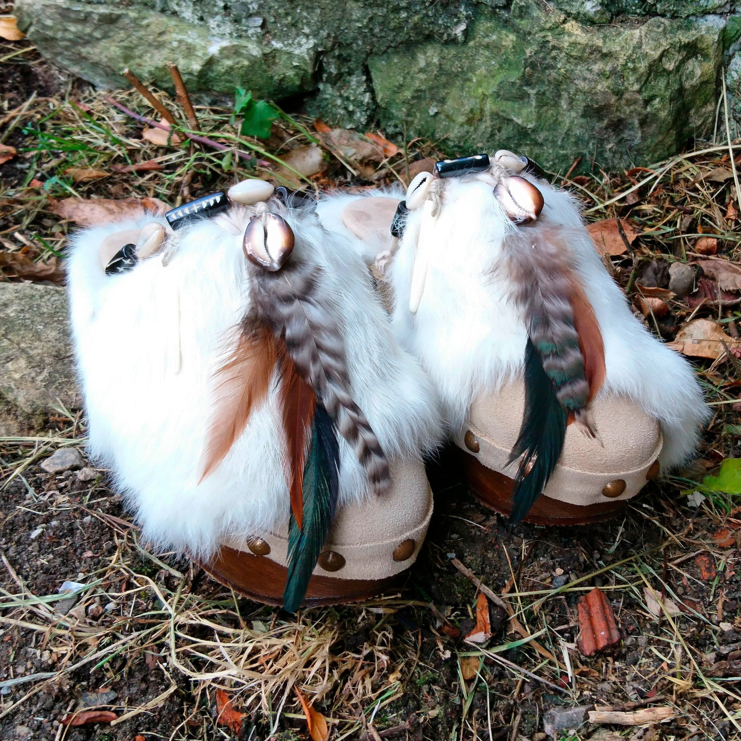 Fur Platform Clog Platform Shoes Wooden Clog - Etsy