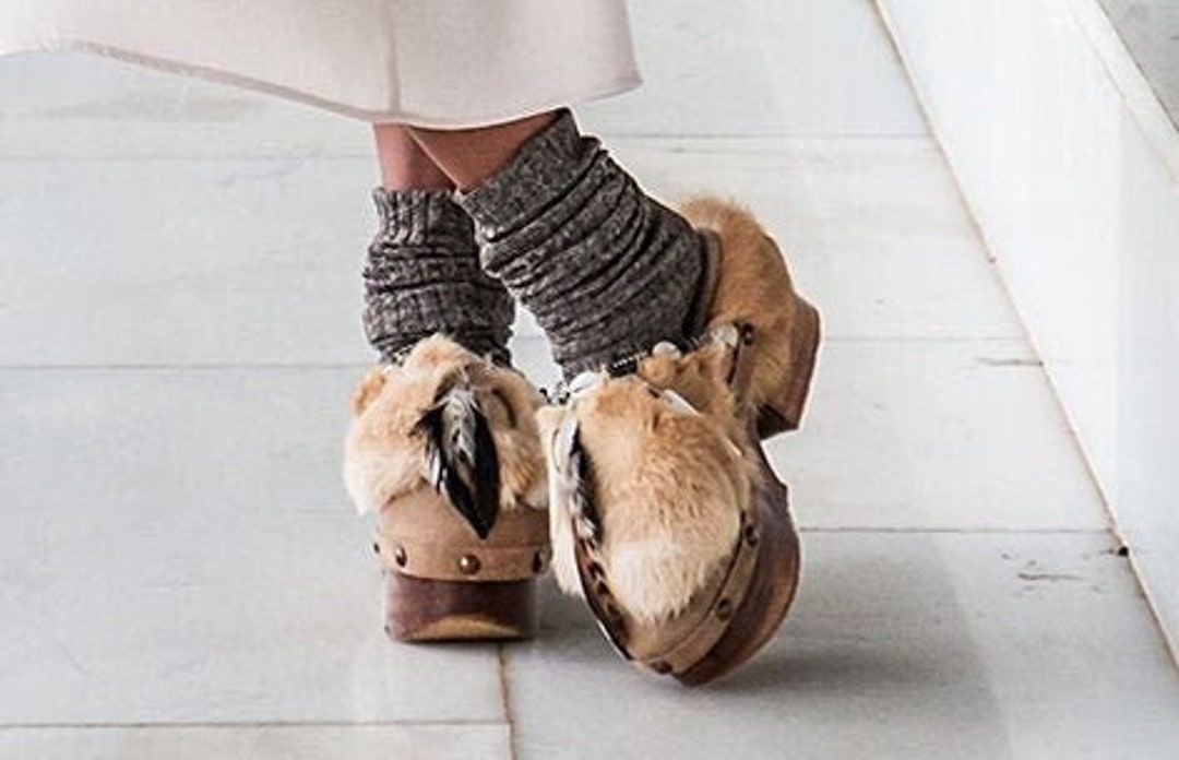 Leather Clogs in Fur and Wood Varieties.discover Uniquely Exclusive ...