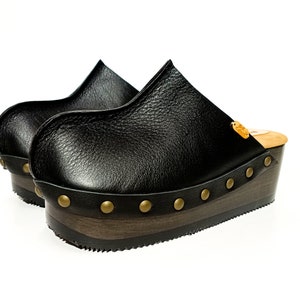 Unique Handmade Leather Clogs With Wood, Vintage, and Platform Flair ...