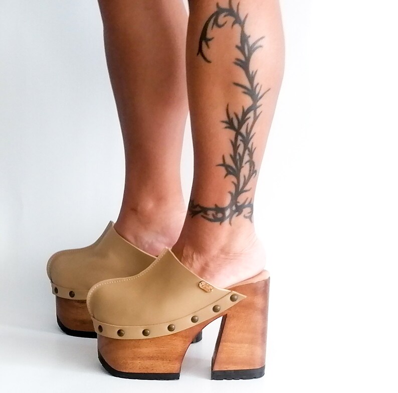 Platform Clog Super High Heel 70s Platform Clogs Platform - Etsy
