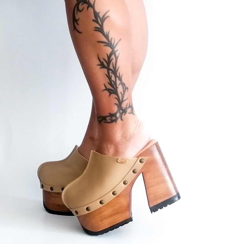 Platform Clog Super High Heel 70s Platform Clogs Platform - Etsy