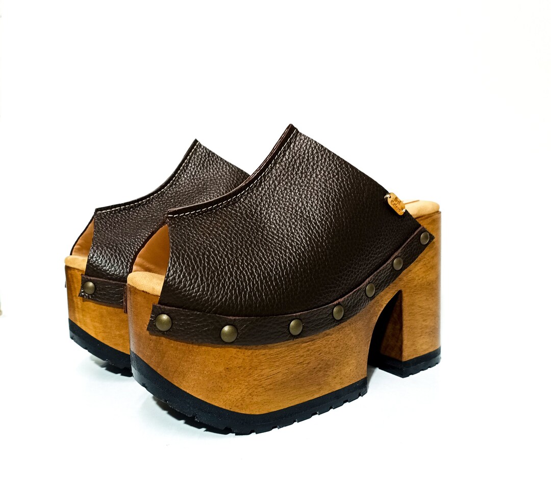 Platform Heels Platform Shoes Wood Clogs Wood Heels - Etsy