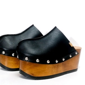 Unique Handmade Leather Clogs With Wood, Vintage, and Platform Flair ...