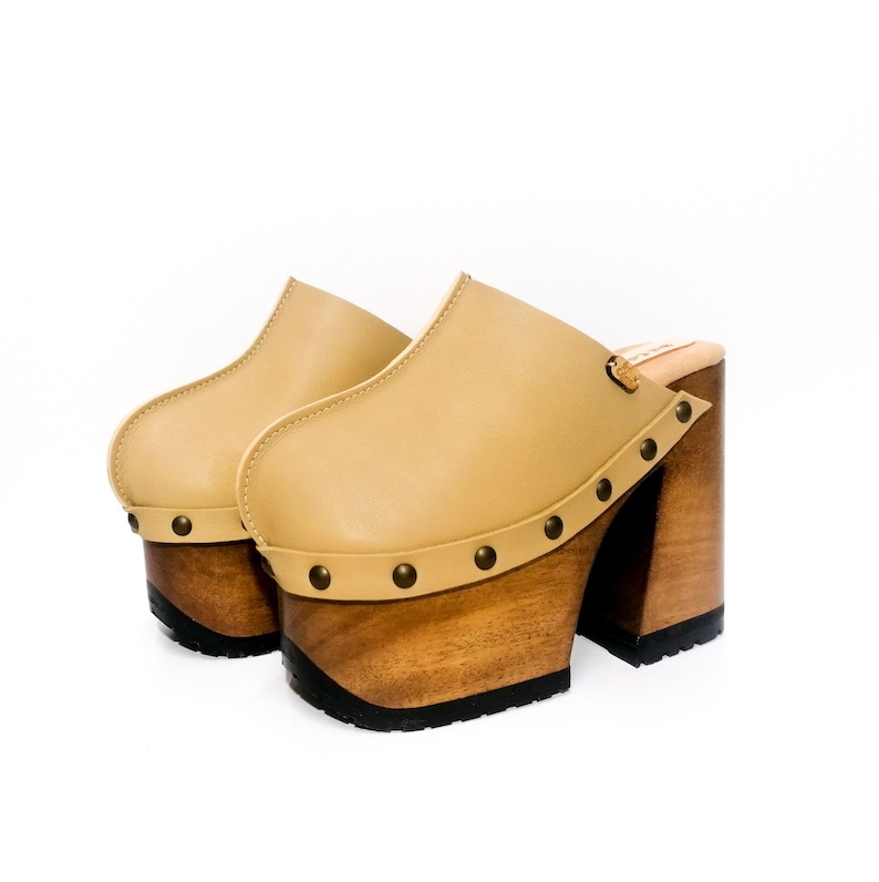 Platform Clog Super High Heel 70s Platform Clogs Platform - Etsy