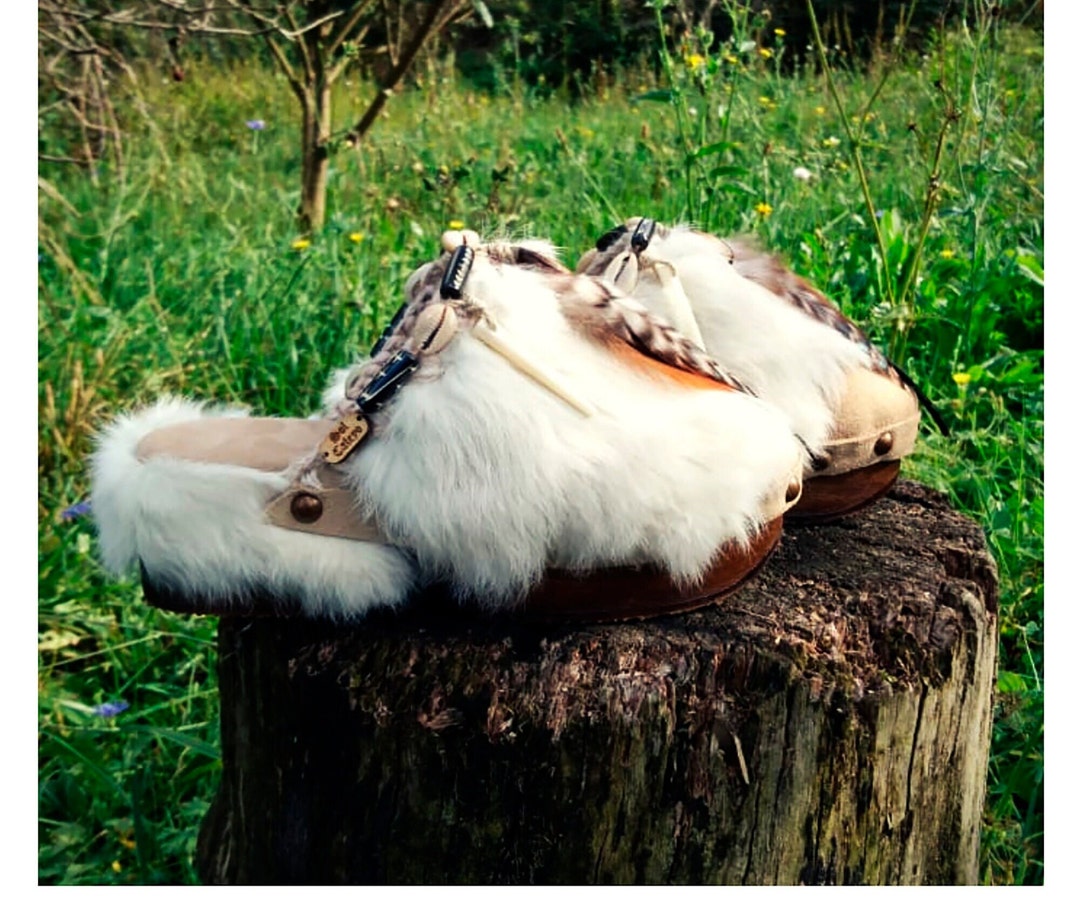 Fur Platform Clog, Platform Shoes, Wooden Clog - Etsy