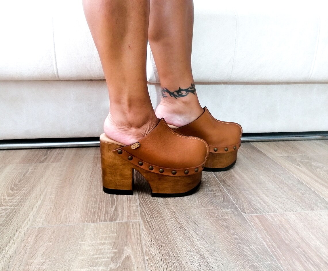 Platform Clog Super High Heel 70s Platform Clogs Platform - Etsy