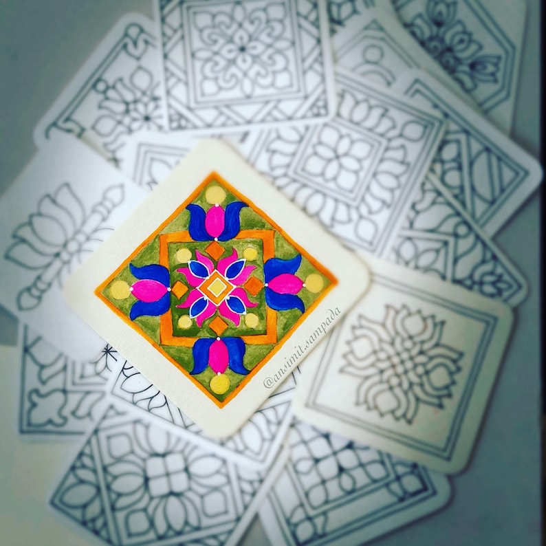 Painted Prayers - Kolam/rangoli Motifs - Etsy