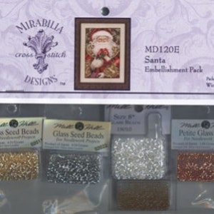 MD120 "santa" Mirabilia Design Cross Stitch Chart With Embellishment ...