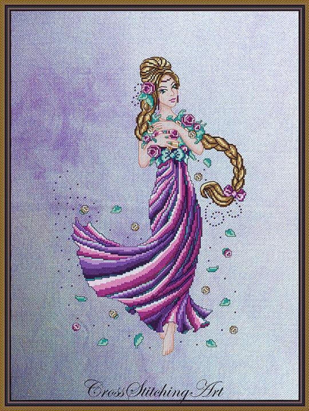 RAPUNZEL - Chart and MH Beads + Kreinik by Cross Stiching Design - Etsy