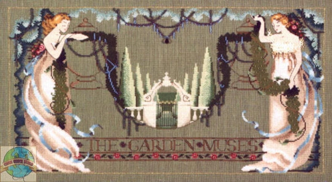 MD44 "the Garden Muses" Mirabilia Chart With Embellishment - Etsy