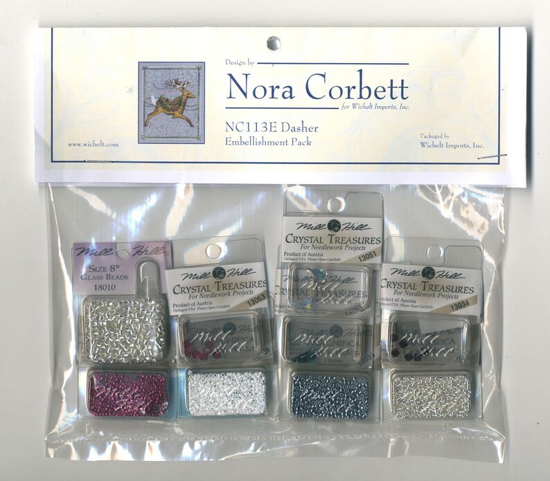Chart and Embellishment With Special Thread NC113 DASHER - Christmas ...