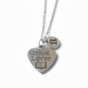 Gift Idea for Book Lovers Librarian Gift Book Charm Necklace Gift for ...