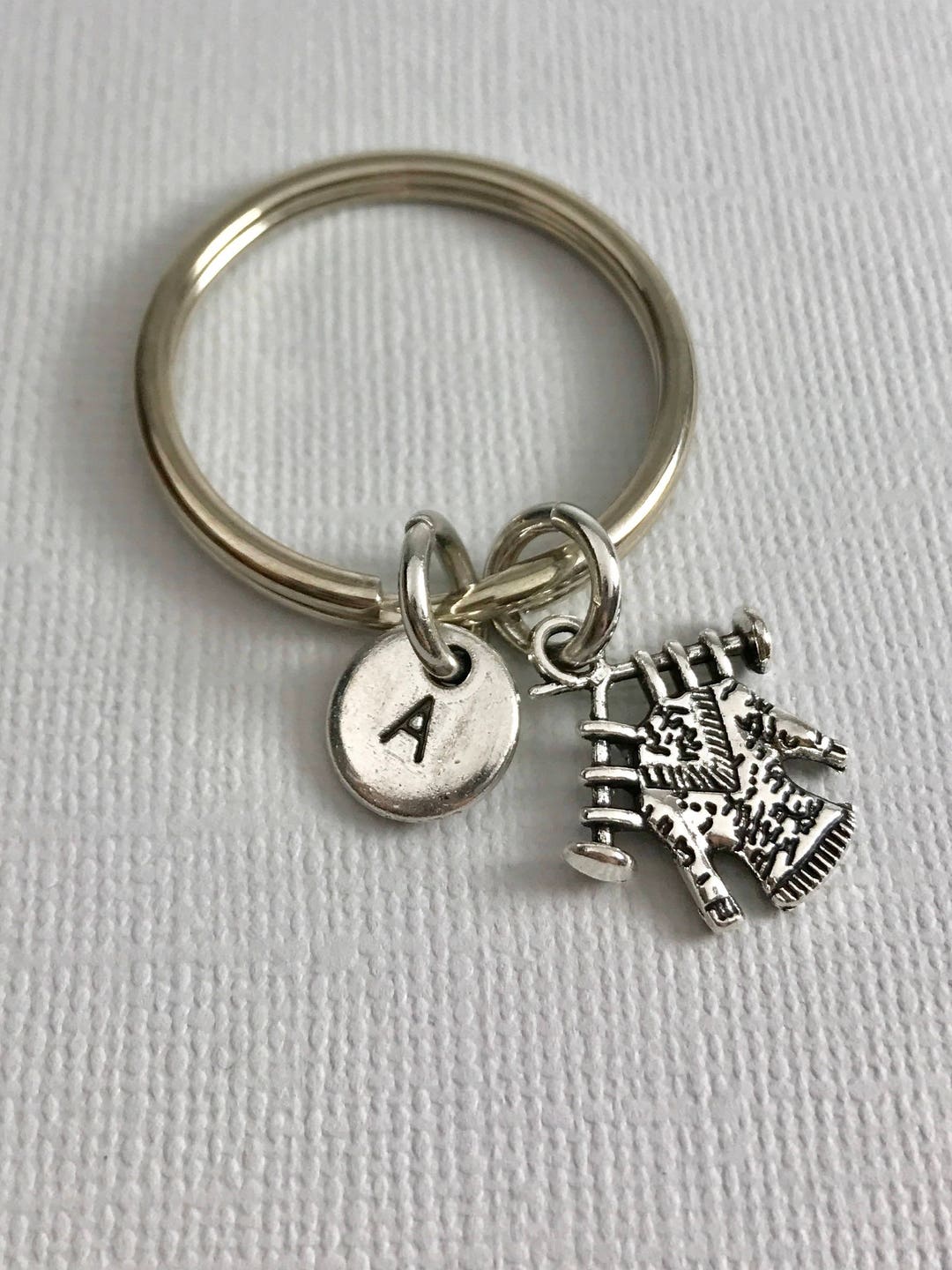 Knitting Keychain Gift for Knitter Sweater Charm Knit Personalized ...