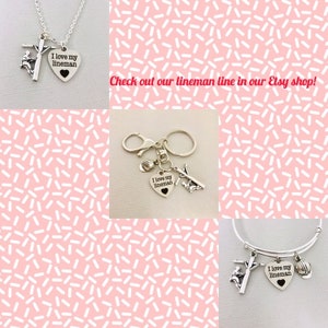 Lineman Necklace - Lineman Wife Jewelry - Linewife - Powerline Jewelry ...