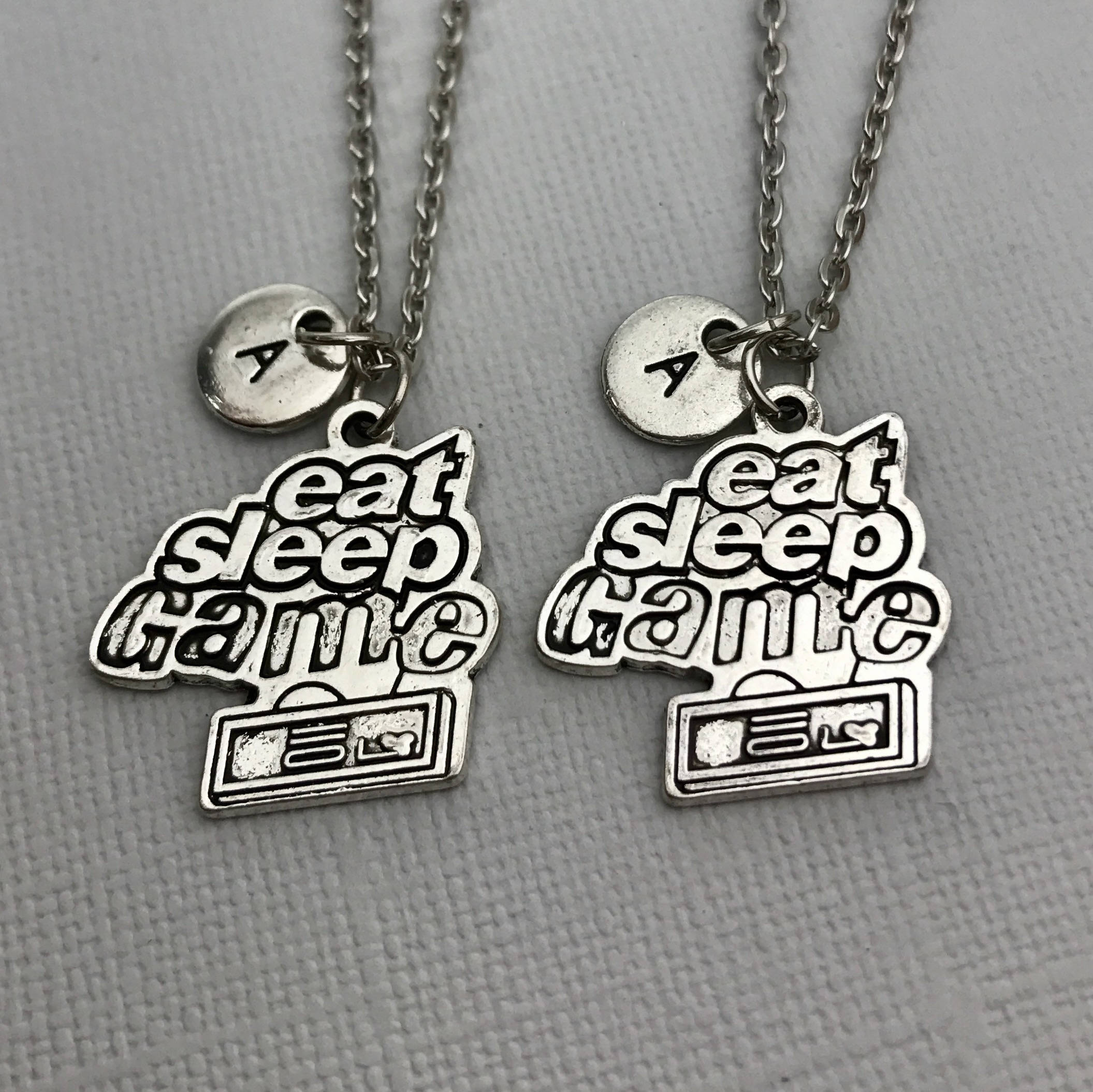 Best Friend Necklace Gamer Necklace Gamer Jewelry Eat | Etsy