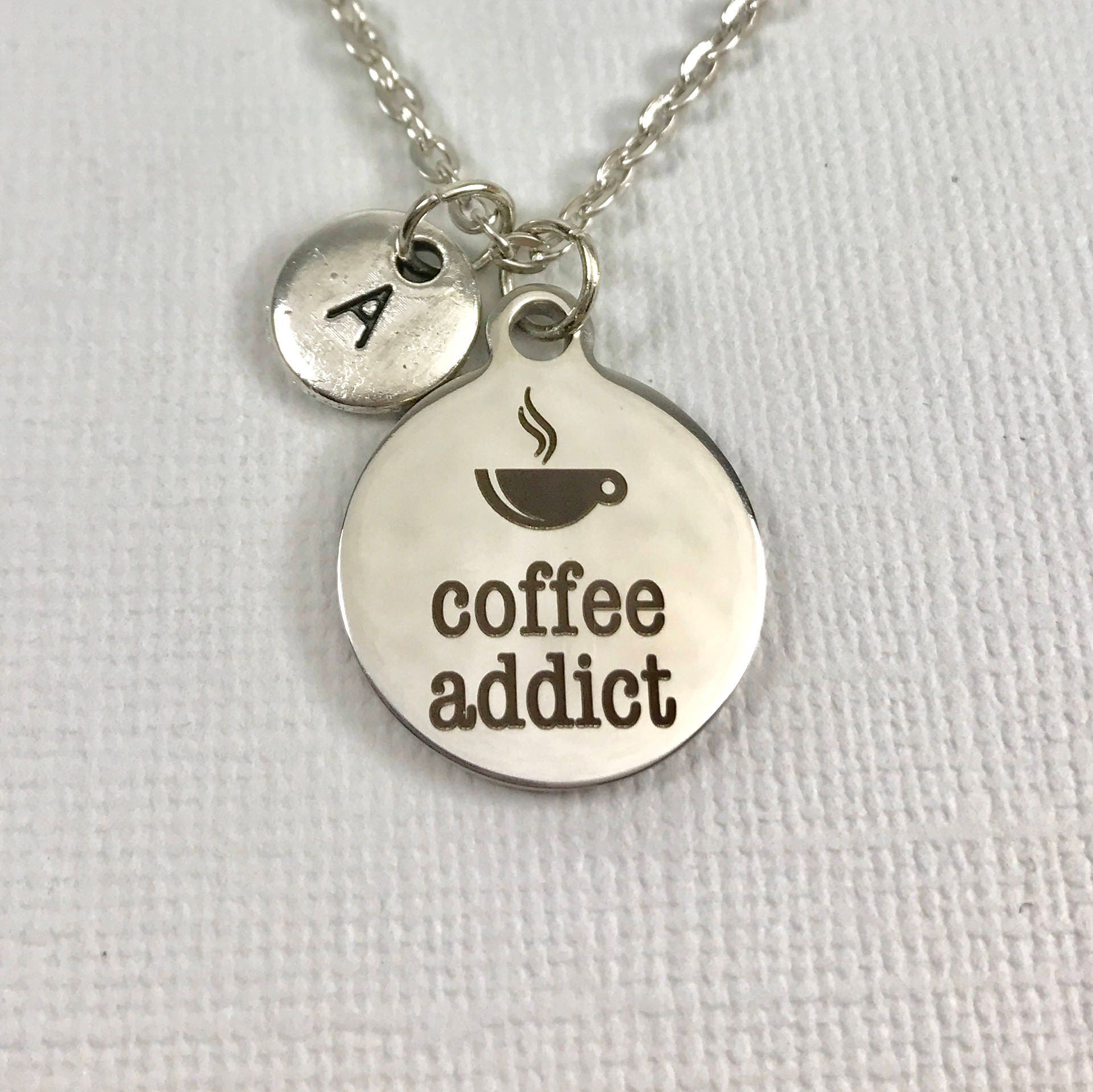 Coffee Necklace Coffee Jewelry Coffee Charm Personalized - Etsy