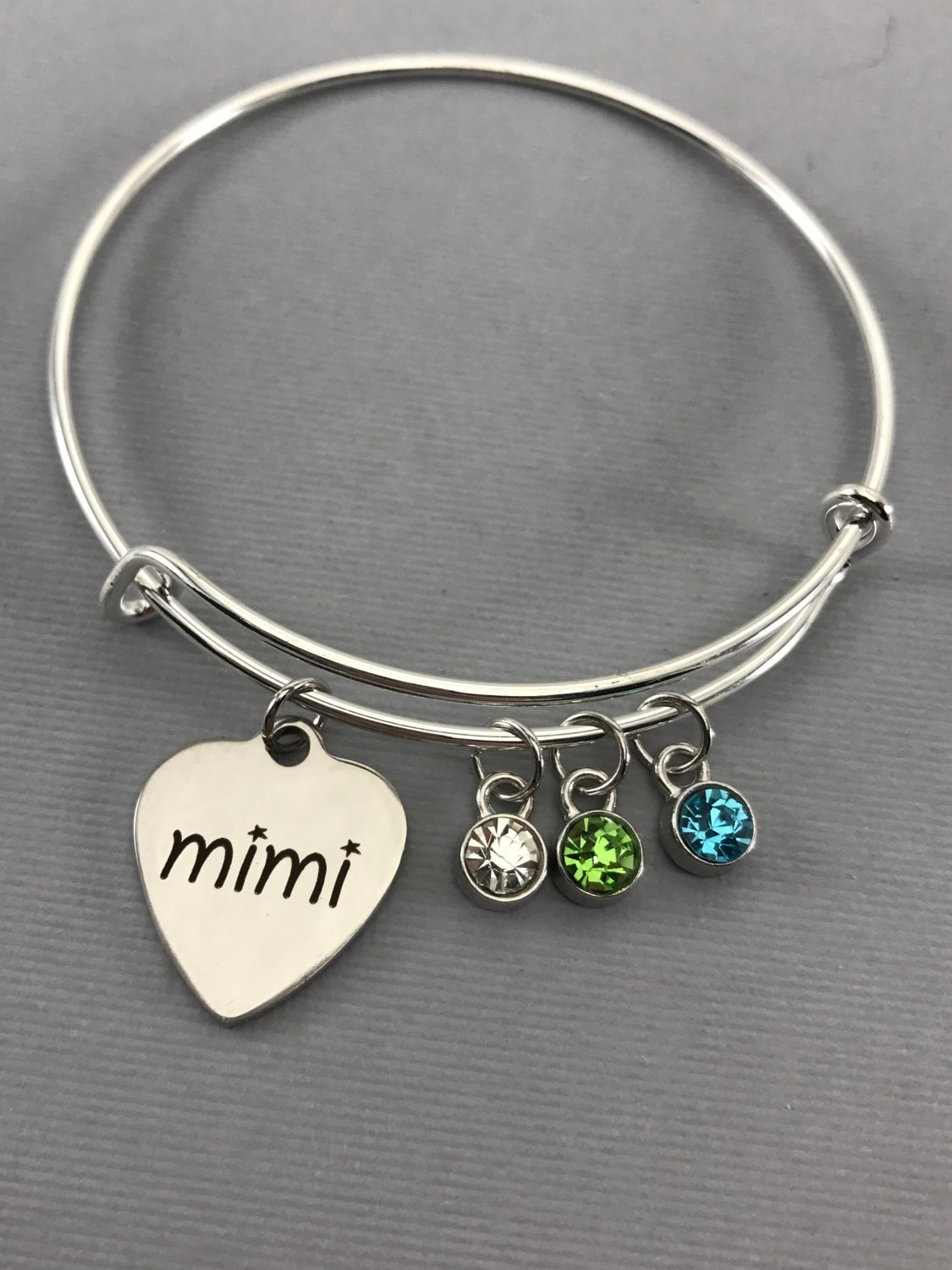Mimi Gift for Mimi Charm Bracelet Bangle Bracelet | Etsy
