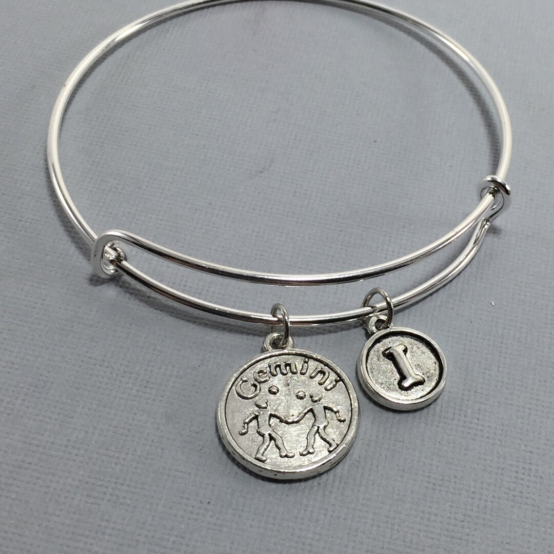 Gemini Zodiac Jewelry - Gemini Astrology Jewelry - Gemini - Gemini Bracelet- Gemini Bangle ...