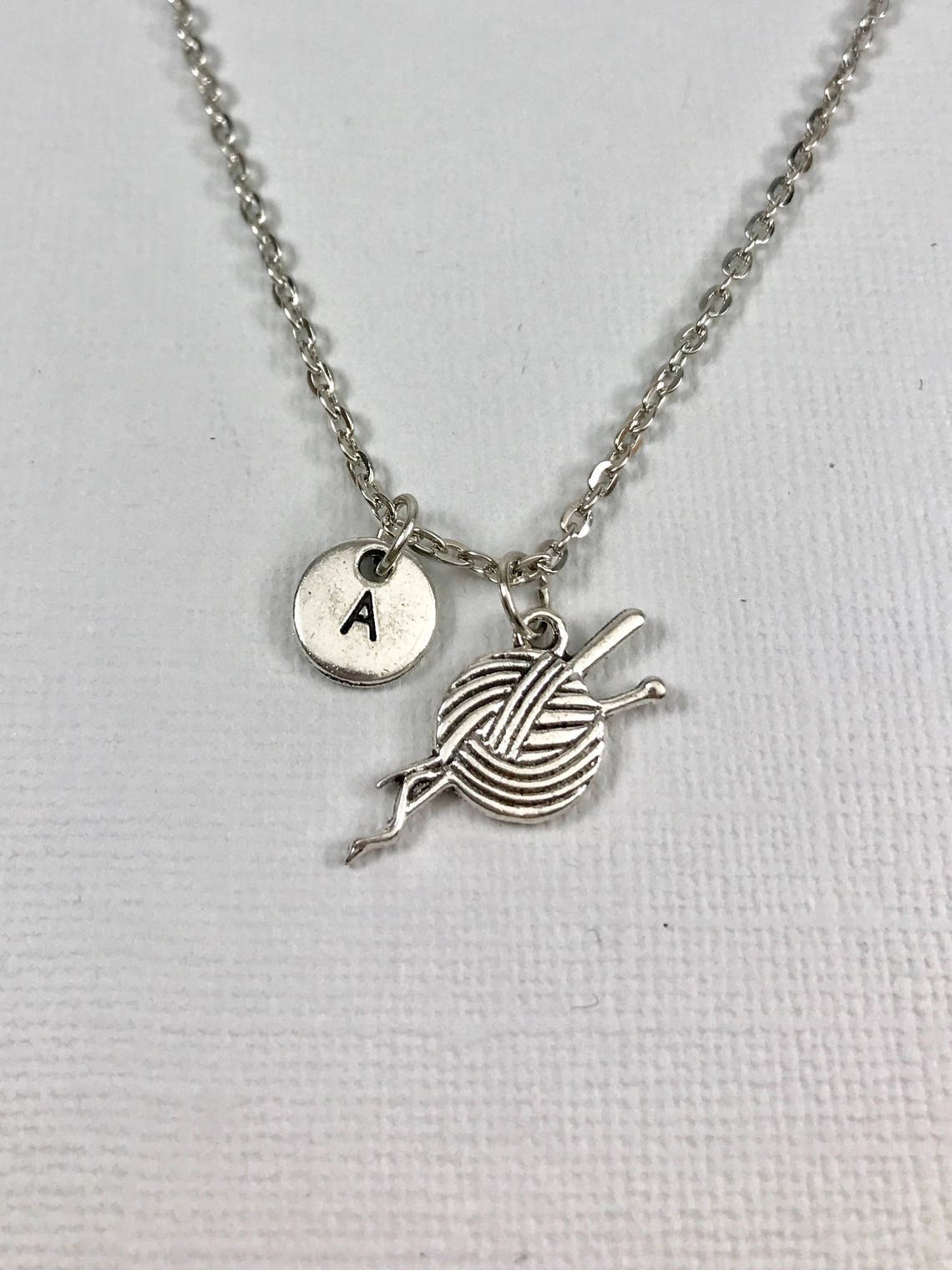 Knitting Necklace Knitting Jewelry Knitting Charm - Etsy