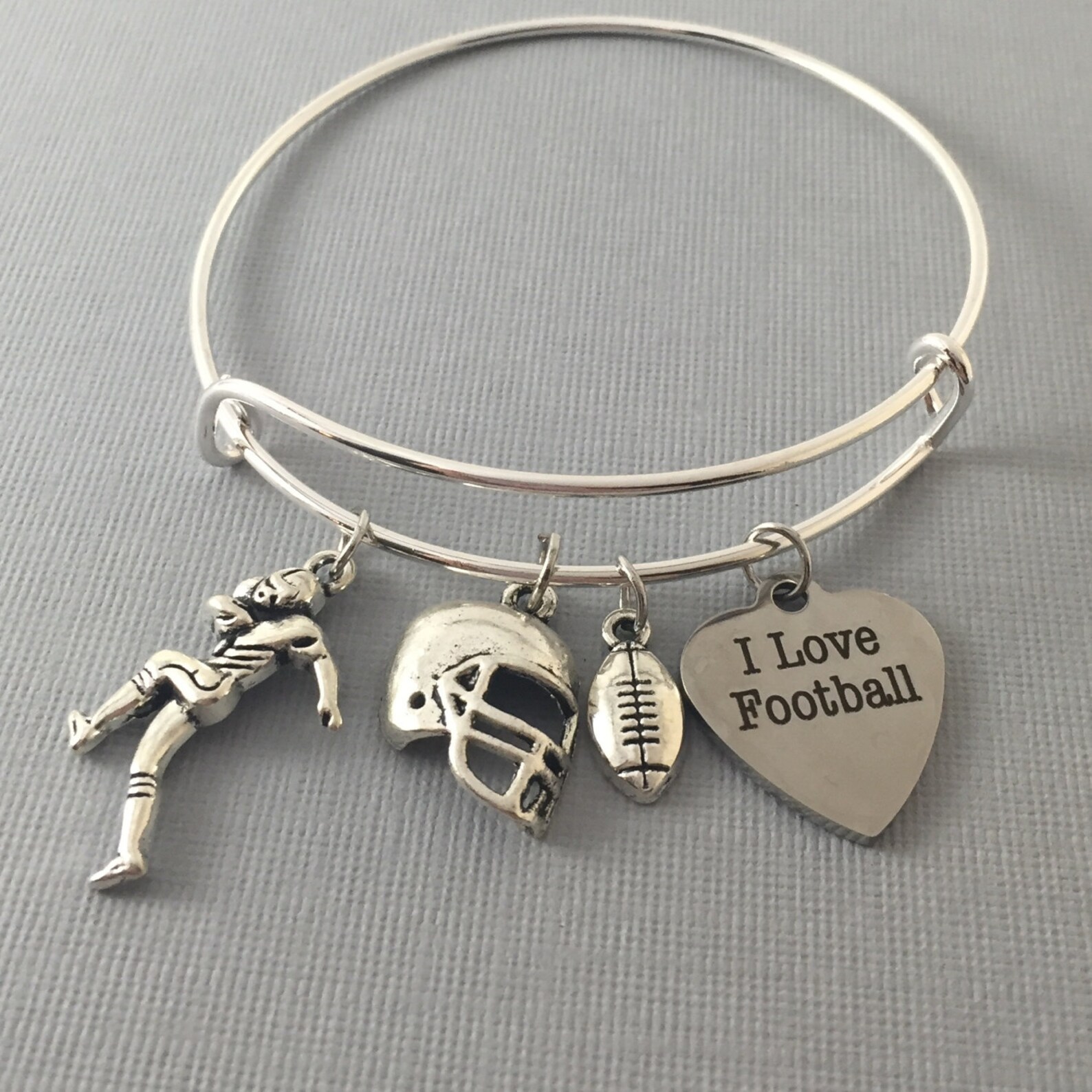 Football - Football Fan Gift - Football Bracelet - Coach Gift - Charm ...