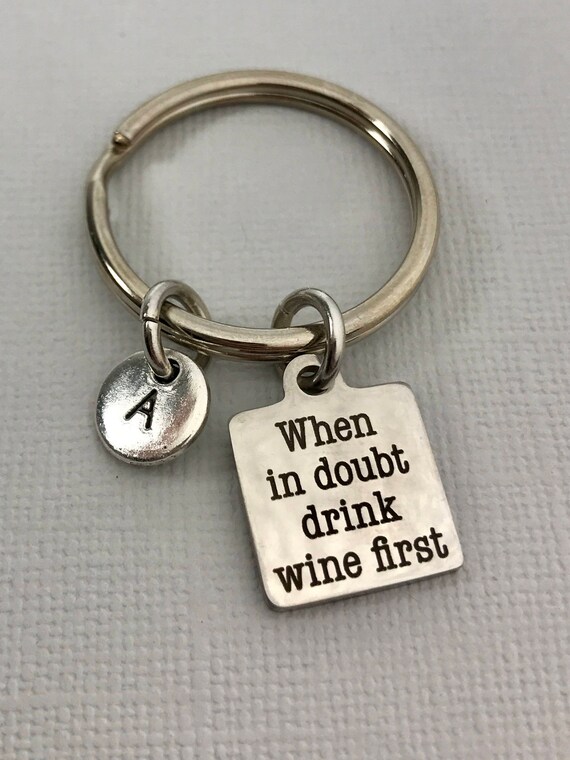 Wine Keychain Wine Keychain Wine Charm Personalized - Etsy