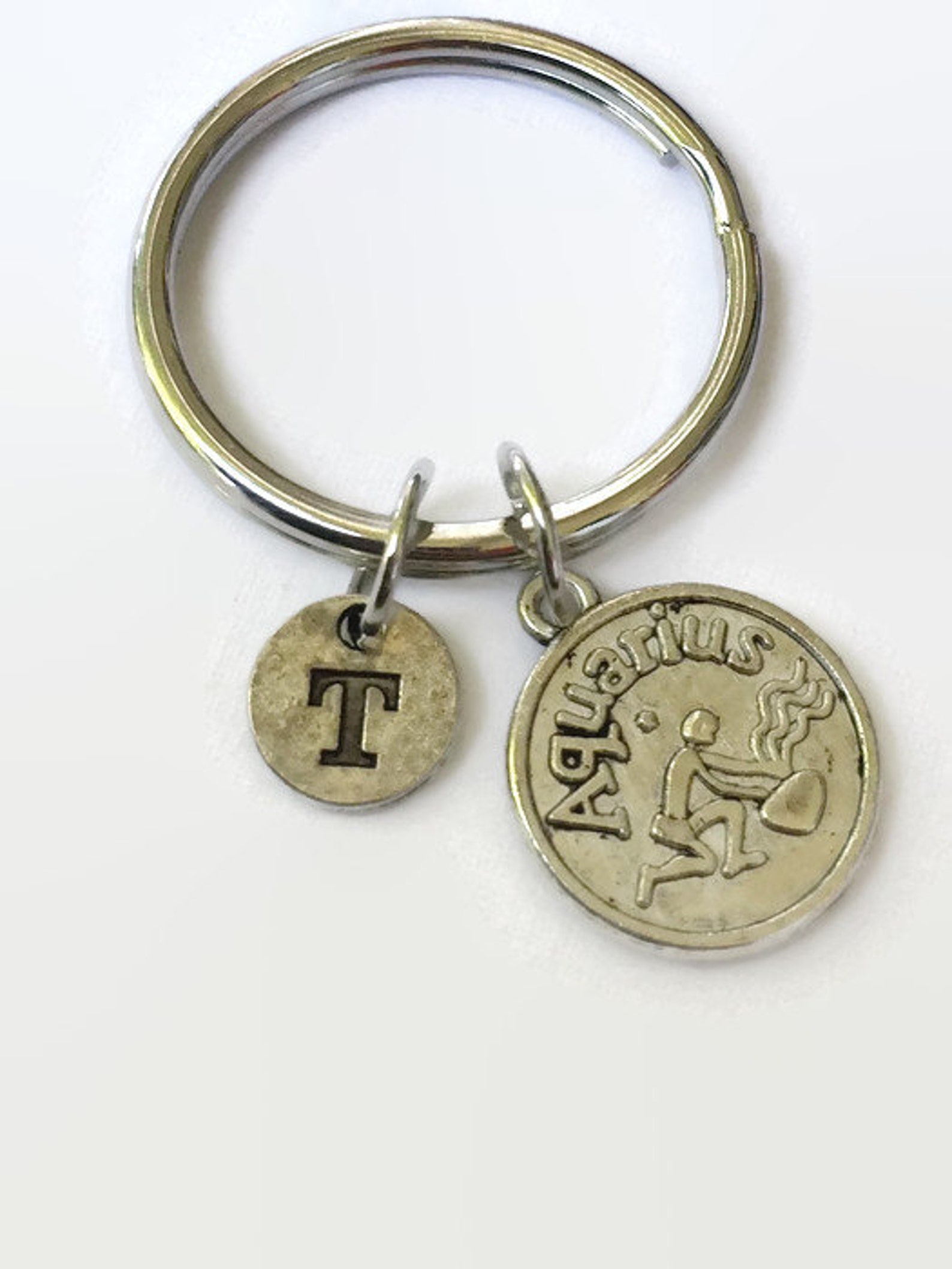 Aquarius Keychain Astrology Jewelry Aquarius Zodiac - Etsy
