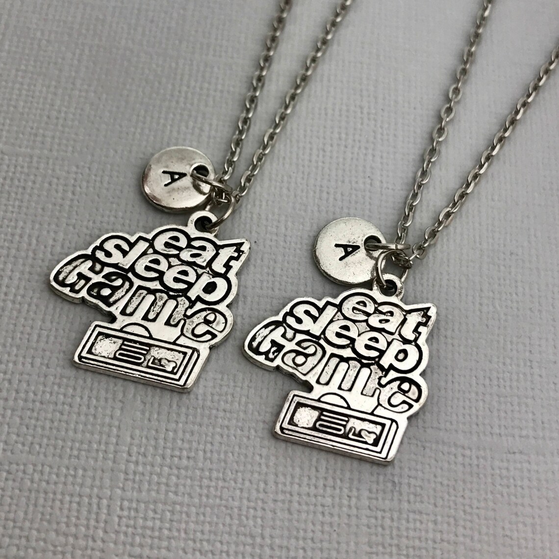 Best Friend Necklace Gamer Necklace Gamer Jewelry Eat | Etsy