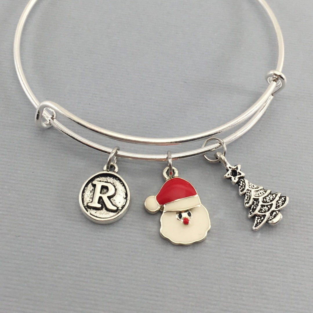 Christmas Bracelet Christmas Bangle Santa Claus Jewelry Christmas ...
